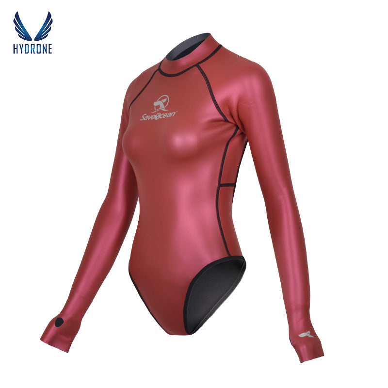 Spring Suit Women‘s Freediving Wetsuit 2mm Neoprene Long Sleeve Open ...