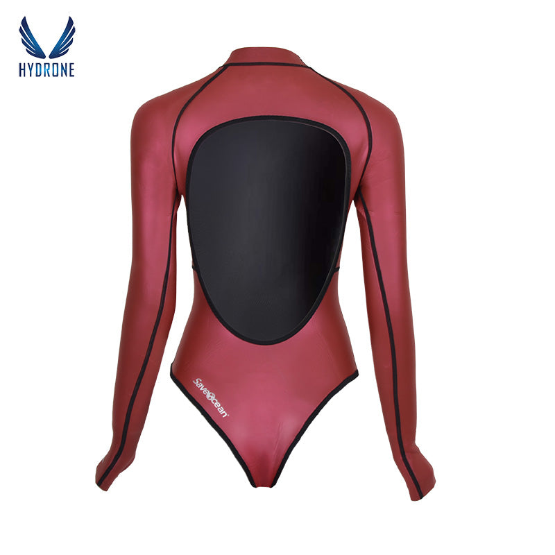 Spring Suit Women‘s Freediving Wetsuit 2mm Neoprene Long Sleeve Open ...