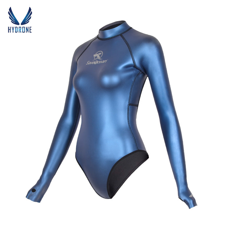 Spring Suit Women‘s Freediving Wetsuit 2mm Neoprene Long Sleeve Open ...
