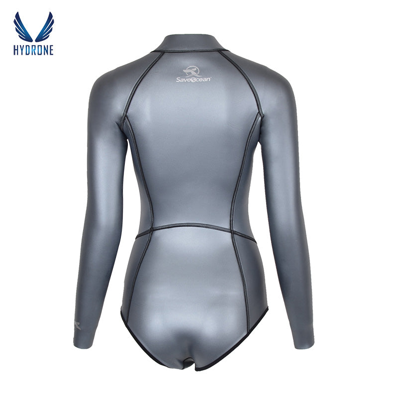 Spring Suit Women‘s Freediving Wetsuit 2mm Neoprene Long Sleeve Front ...